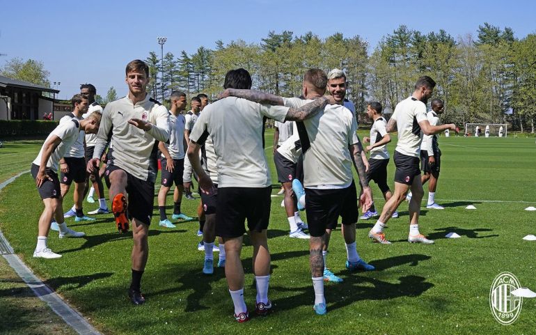 Photos from today's training session as Milan prepare for Inter encounter