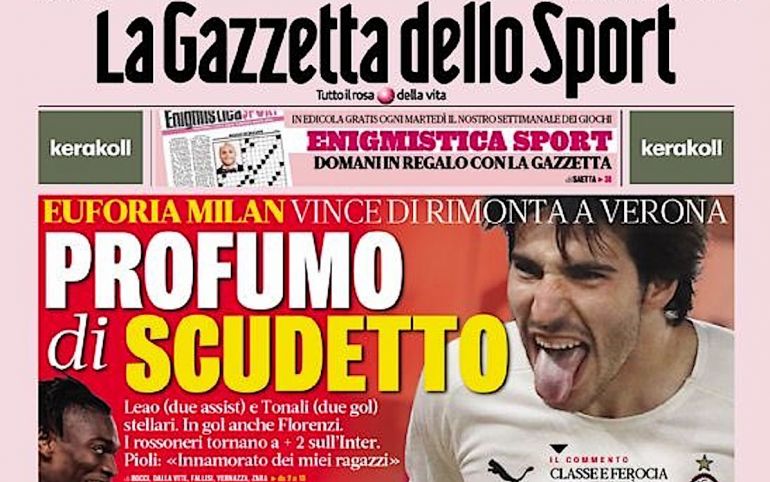 Gallery: ‘Scent of the Scudetto’, ‘Milan fly’ - Today’s front pages of ...