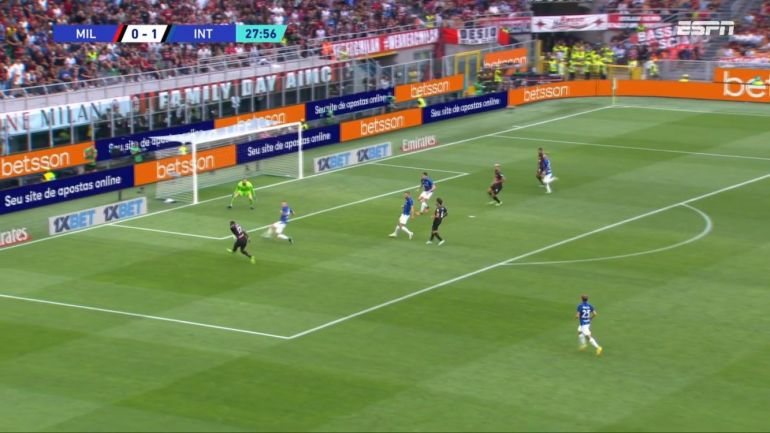 Watch: Rafael Leao equalises against Inter with stunning finish