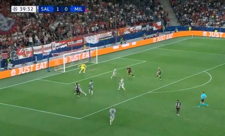 Watch: Saelemaekers levels for Milan against Red Bull Salzburg