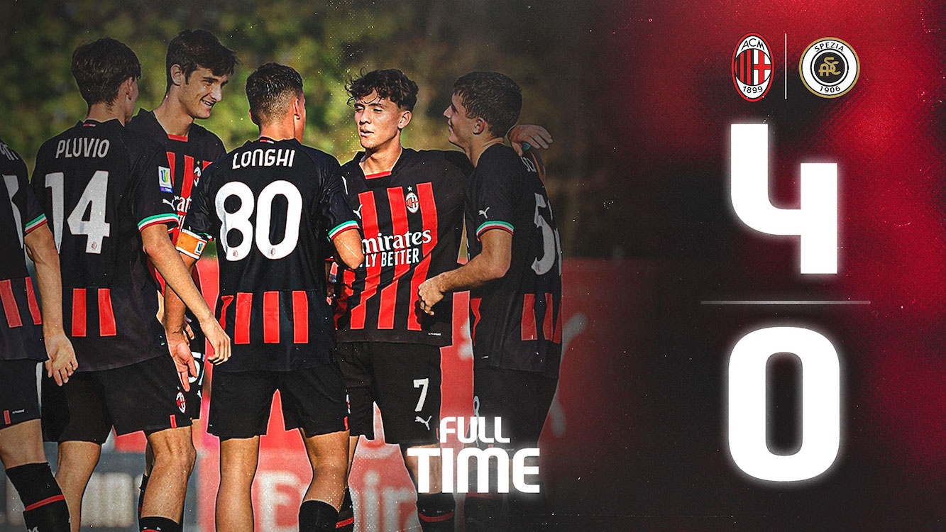 Milan Primavera 4-0 Spezia: Longhi brace sends Rossoneri into last 16 ...