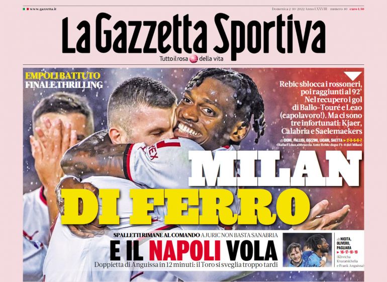 Gallery: 'Milan of iron', 'Ballo-Toure the joker' - Today's front pages ...