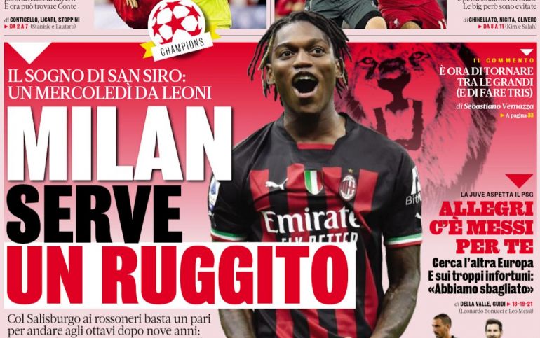 Gallery: ‘Milan need a roar’, ‘A point will be golden’ - Today’s front ...