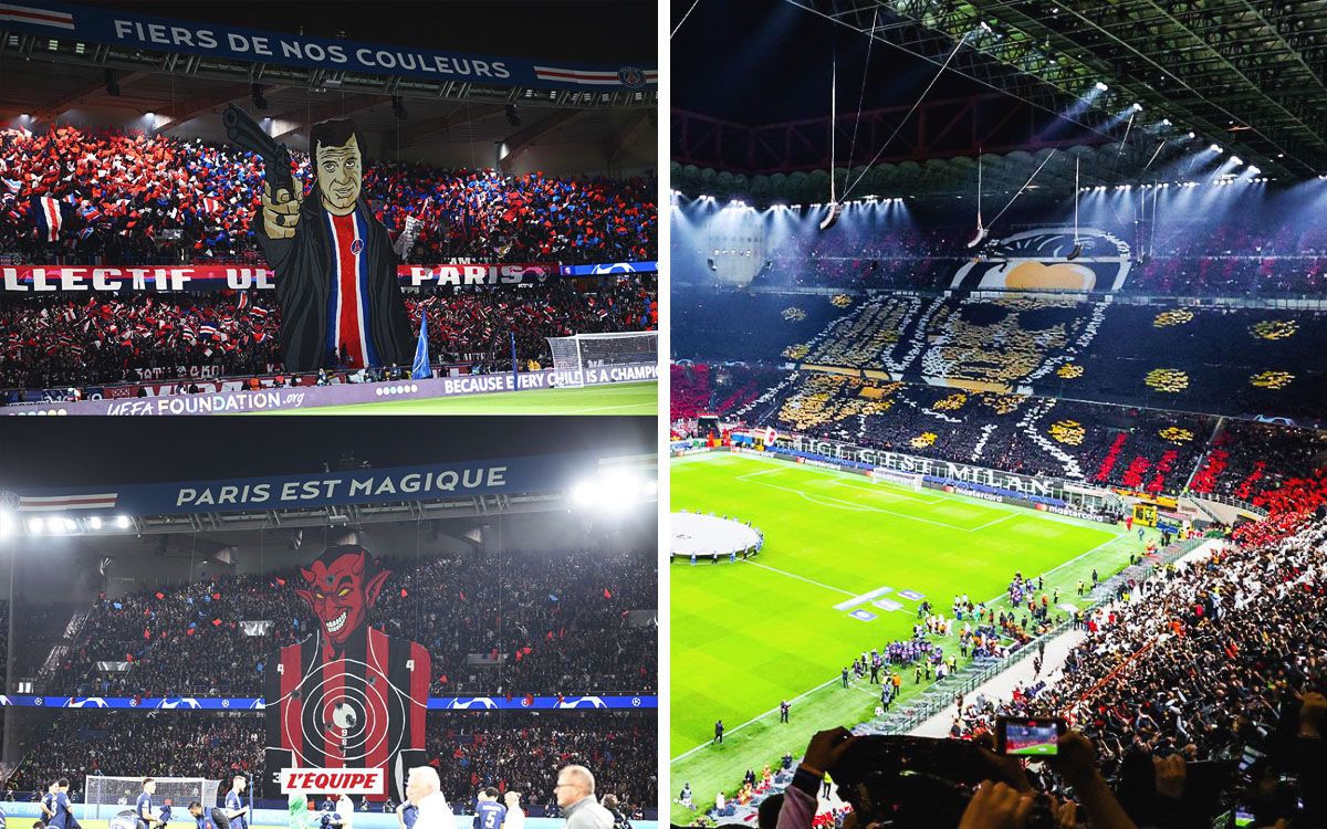 Photos: Every angle of Milan’s tifo against PSG and the story behind it