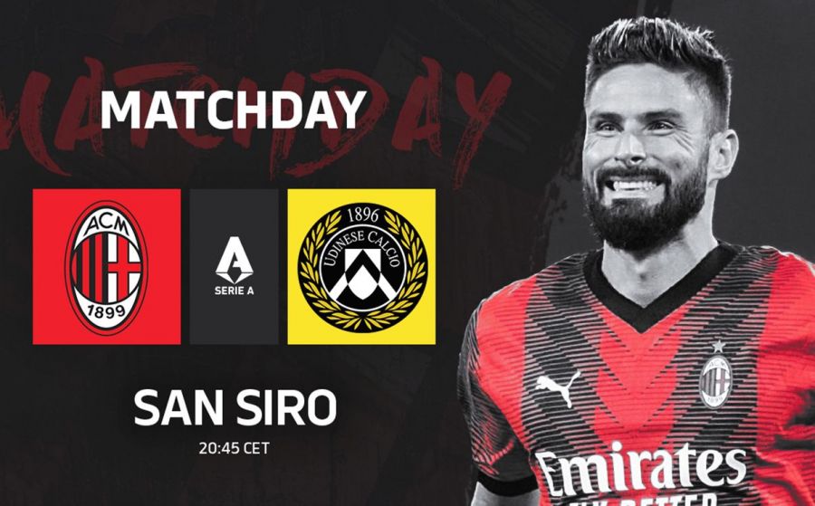 Official: AC Milan vs. Udinese starting XIs - two strikers and no Theo