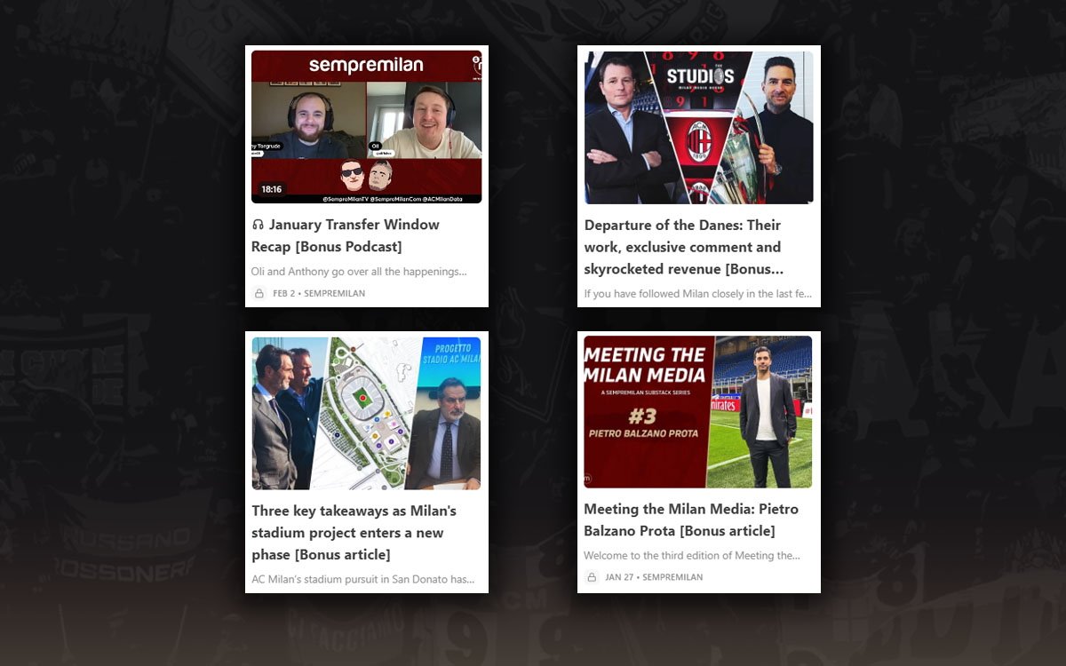 Behind the revenue and mercato recap: This past week on our Substack