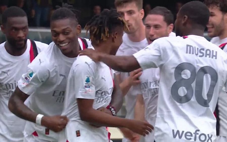 Watch: Chukwueze gets first league goal for Milan with a screamer