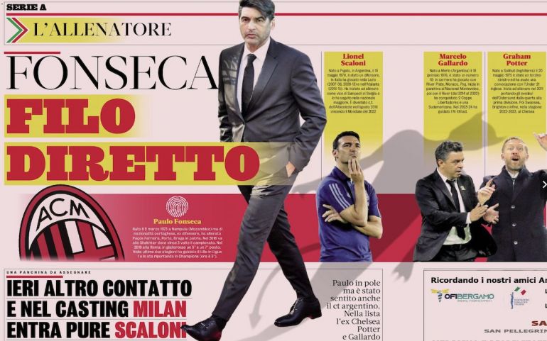 GdS: 'Fonseca, direct line' - the situation as Milan hold new talks ...