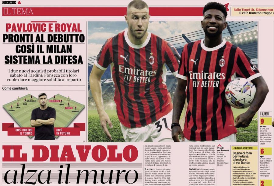 GdS: ‘The Devil raise the wall’ - two new signings set to start vs. Parma
