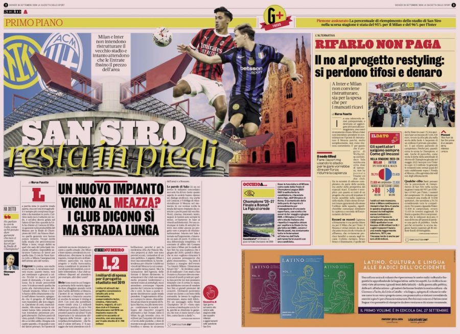 GdS: Milan and Inter to explore ‘new San Siro’ again but timing is a ...