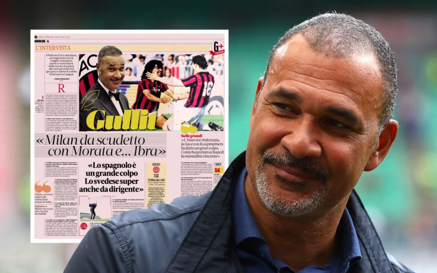 Gullit 'speaks as a fan' and believes Milan can win the Scudetto