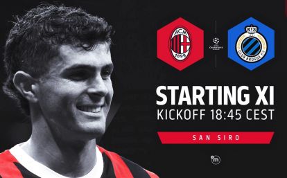 Official: AC Milan vs. Club Brugge starting XIs - five changes from Udinese win