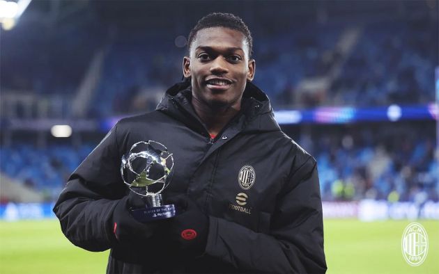 MOTM Leao states Milan must 'always aim for the top' after UCL win ...