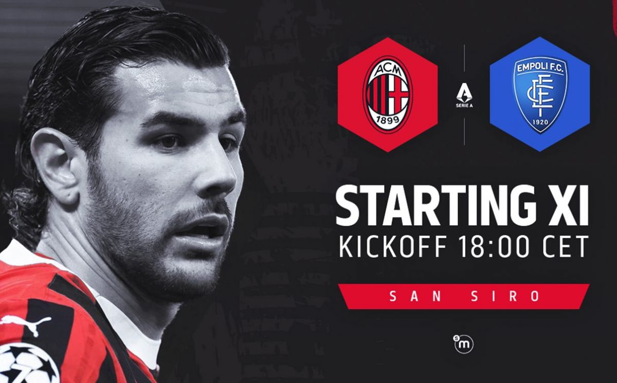 Official: AC Milan vs. Empoli starting XIs - six changes from Slovan win