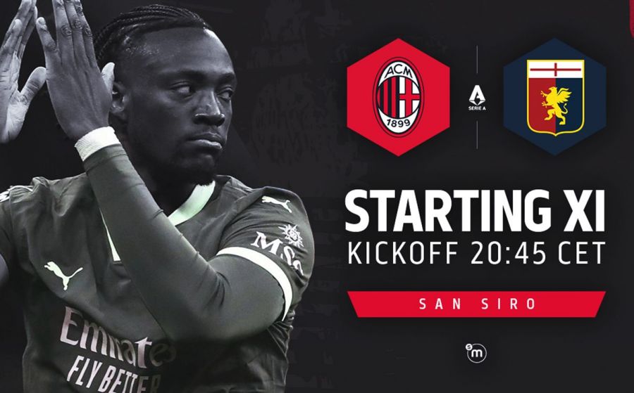 Official: AC Milan vs. Genoa starting XIs - five changes from Red Star win