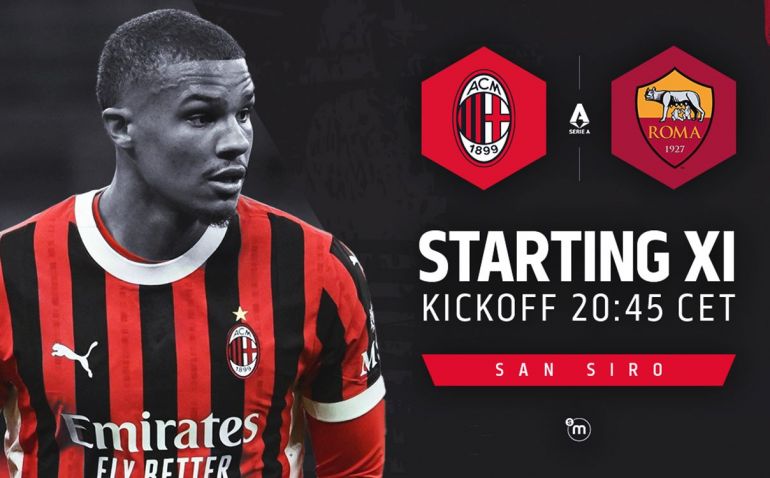 Official: AC Milan vs. Roma starting XIs - two changes from Verona win