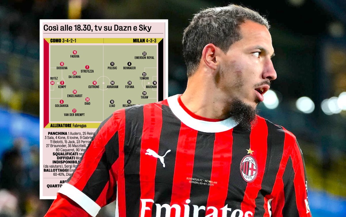 GdS: Predicted XIs for Como vs. Milan - changes in each department