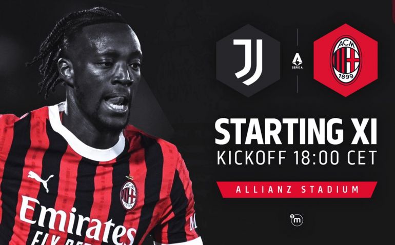 Official: Juventus vs. AC Milan starting XIs - three changes from Como win