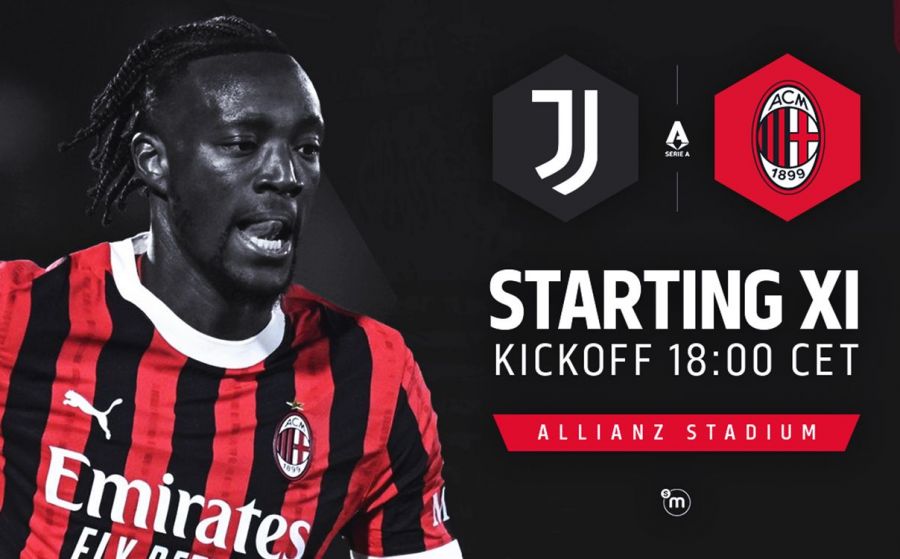Official: Juventus vs. AC Milan starting XIs - three changes from Como win