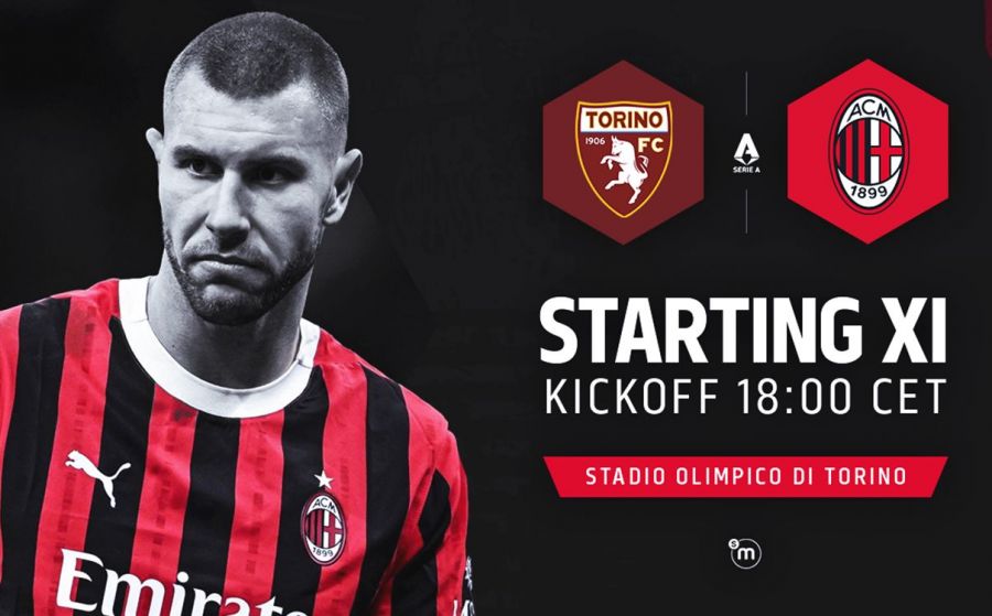 Official: Torino vs. AC Milan starting XIs - one change from Feyenoord draw