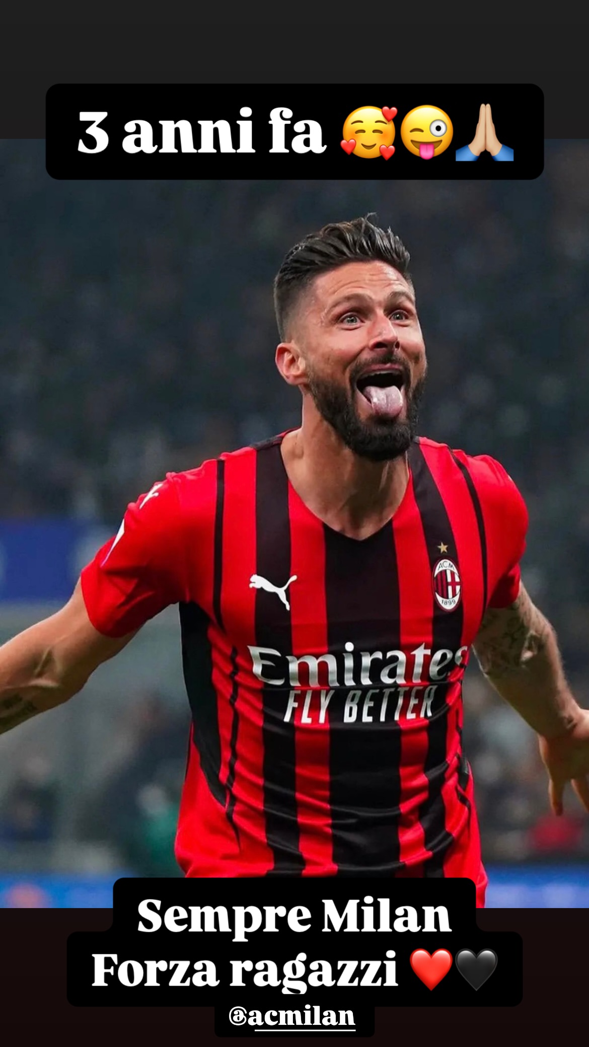 Photo: Giroud remembers iconic brace ahead of Milan vs. Inter - "Sempre ...