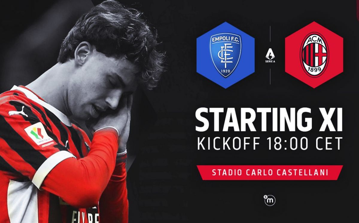 Official: Empoli vs. AC Milan starting XIs - one change from Roma win