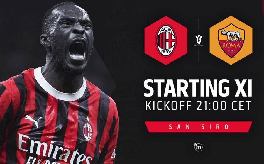 Official: AC Milan vs. Roma starting XIs - two changes from Inter draw
