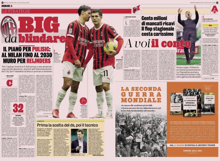 GdS: How Milan plan to lock down Reijnders and Pulisic amid interest ...