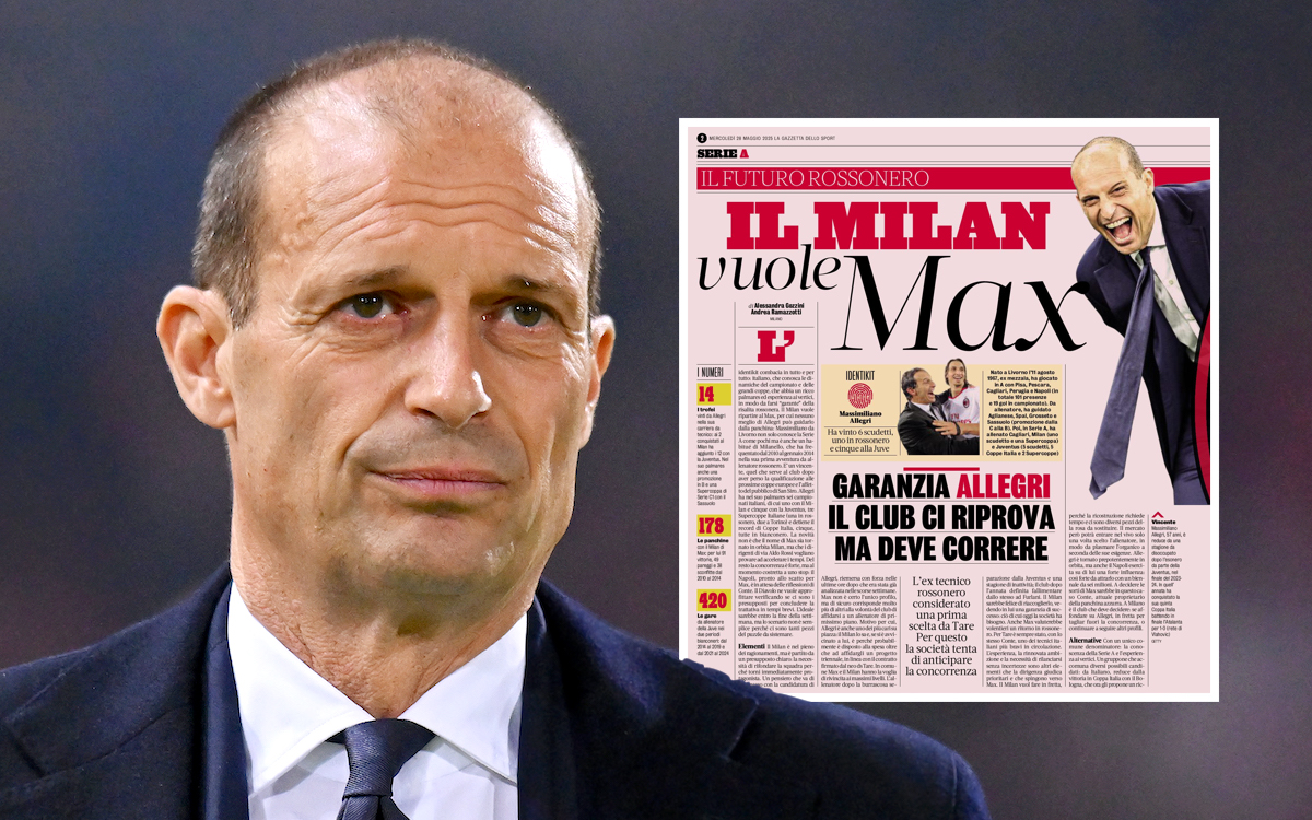 GdS: 'Milan want Max' - why Tare is convinced Allegri is the right man
