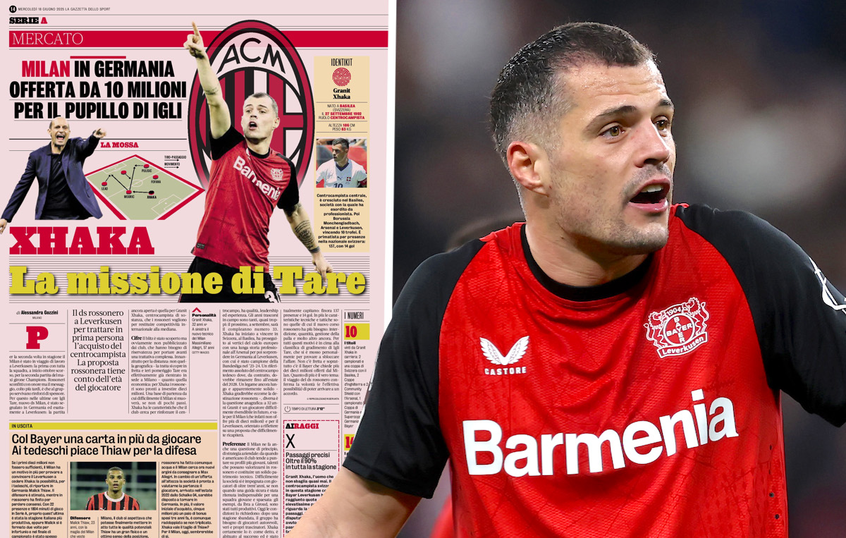 GdS: Tare flies to Germany to deliver first Xhaka offer - the stance of ...