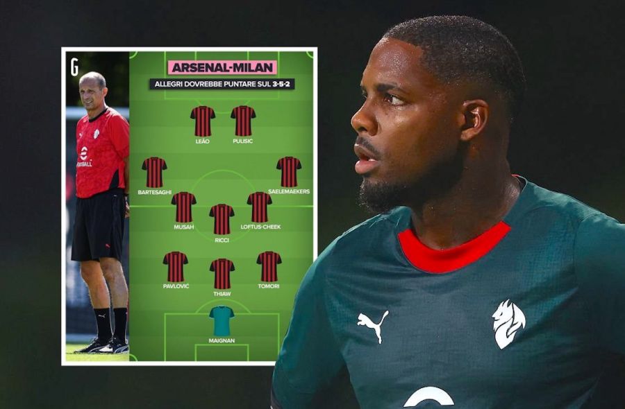 GdS: Predicted XIs for Arsenal vs. AC Milan - Allegri goes with a three ...