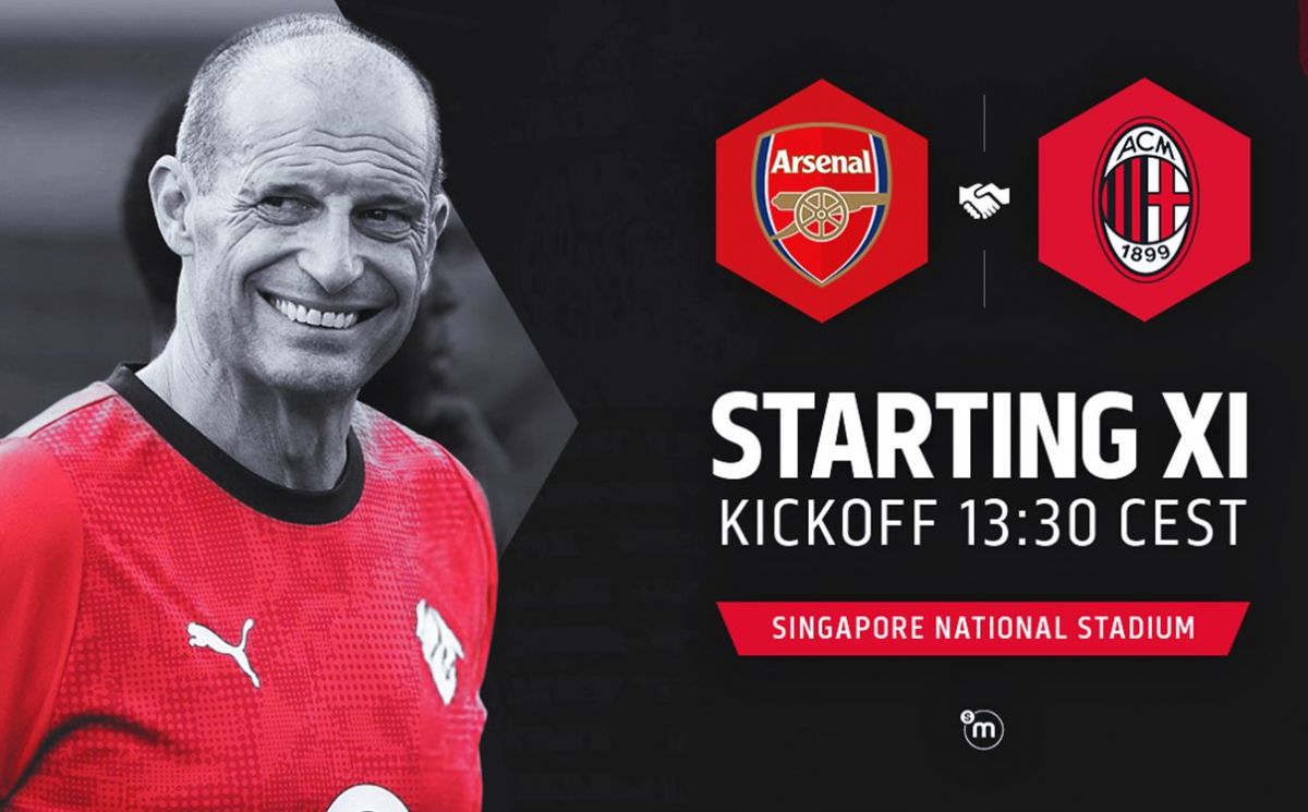 Official: Arsenal vs. AC Milan starting XIs - Allegri opts for three ...