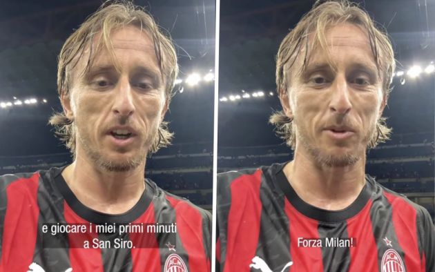 Modric sends message to fans after San Siro debut: "Forza Milan!" - video