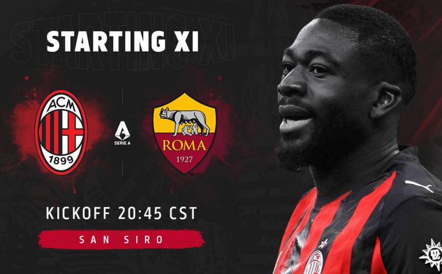 Official: AC Milan vs. Roma starting XIs - two changes from Atalanta draw