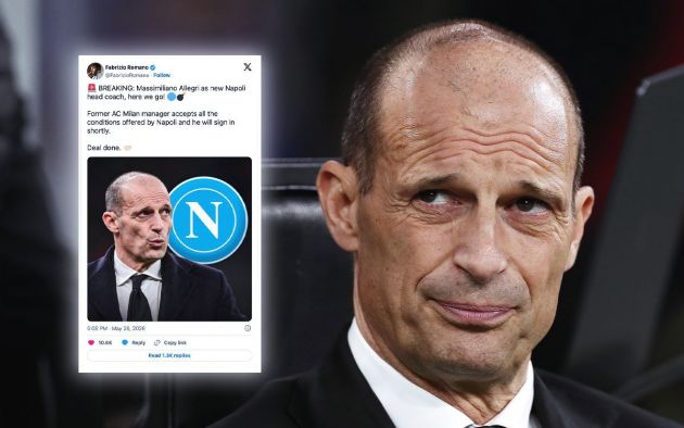 Romano: 'Here we go' - Milan save millions as Allegri heads to Napoli