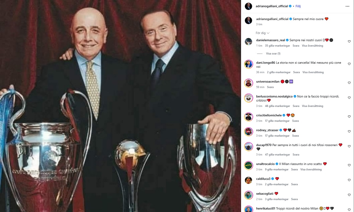 Galliani remembers Berlusconi three years after passing: "Always in my ...