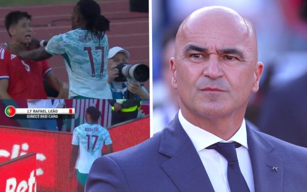 Martinez frustrated by Leao decision: "We can't get a red card in a ...